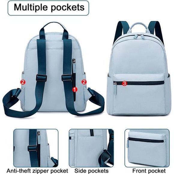 Bags | Mini Backpack Women Girls Blue | Poshmark